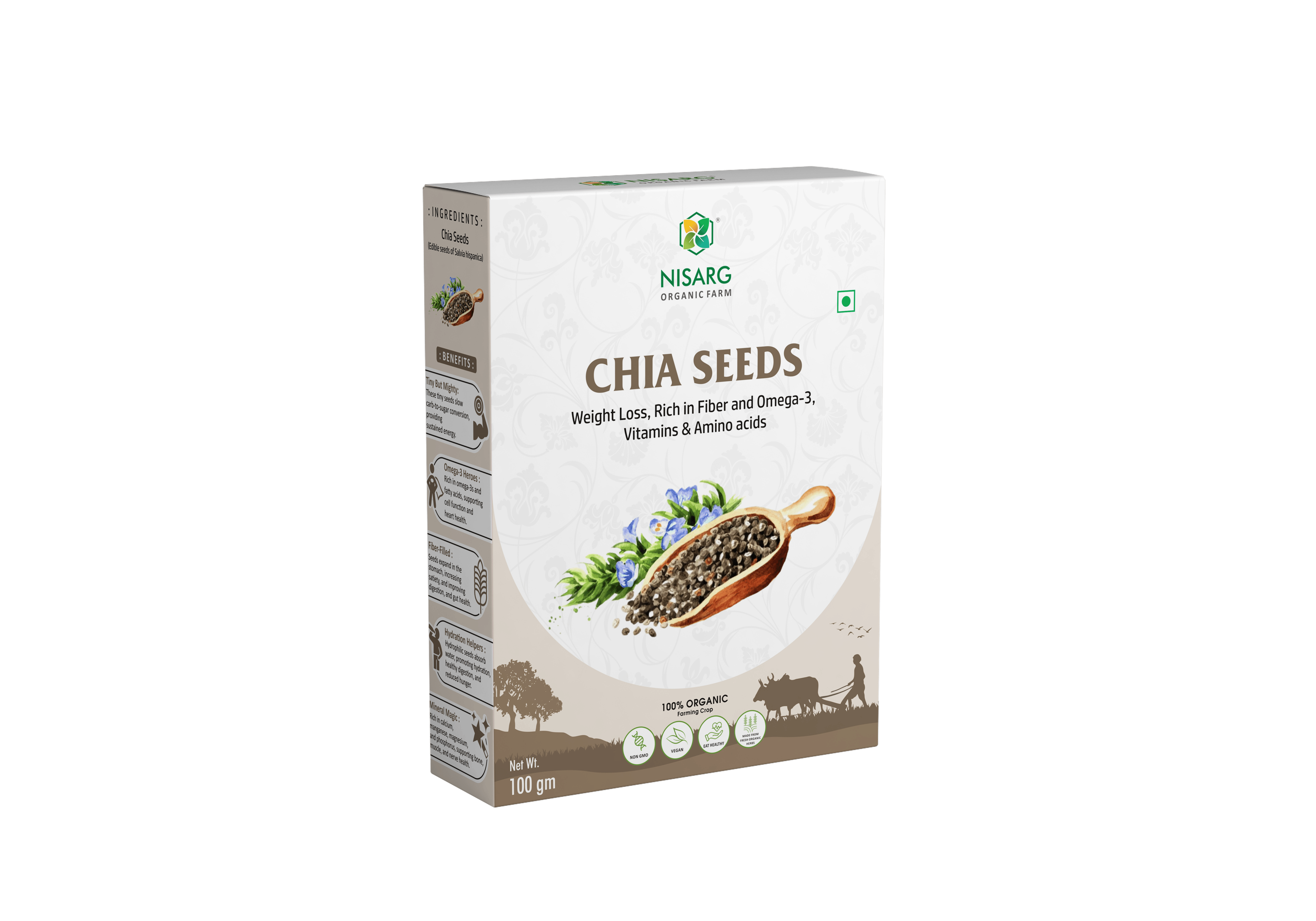Nisarg Organic Farm Chia Seeds – AYUSH Upchar